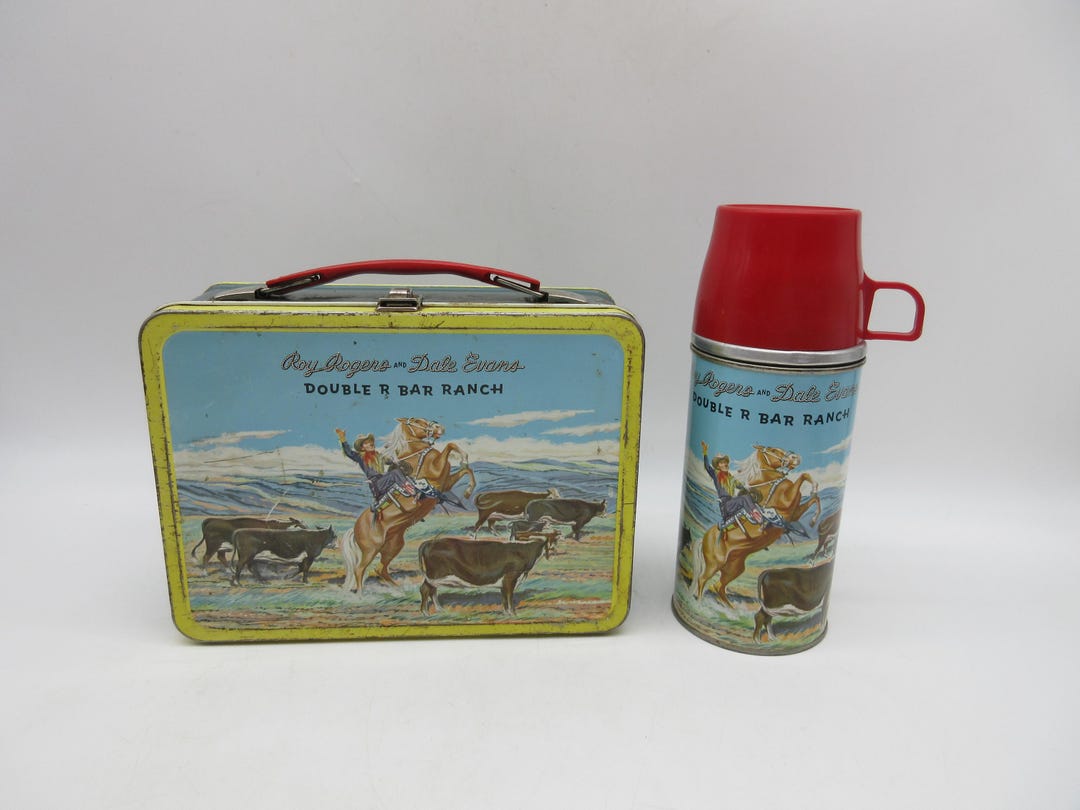 1950’s Roy Rogers + Dale Evans Double Bar Ranch LUNCHBOX W/ Thermos ...