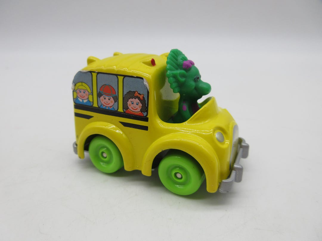 1993 BARNEY Baby Bop School Bus - Diecast - Playskool - the Lyons Group ...