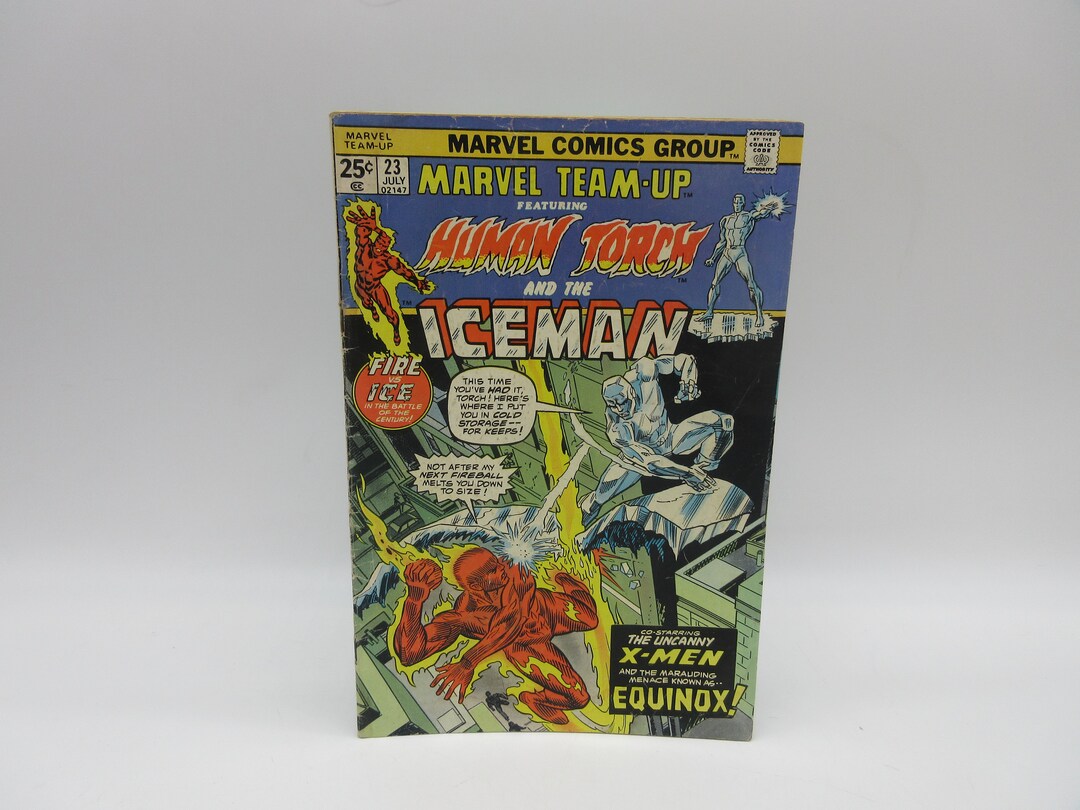 1974 Human Torch and the Iceman - #23 - Marvel Comic Book - Team Up - Etsy