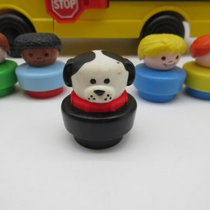 1980's Chunky Bus + Figures + Dog - Fisher Price - Little People ...