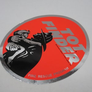 1972 TOTS FINDER - Fire Rescue Sticker - 1970's 1980's Nostalgia - Etsy