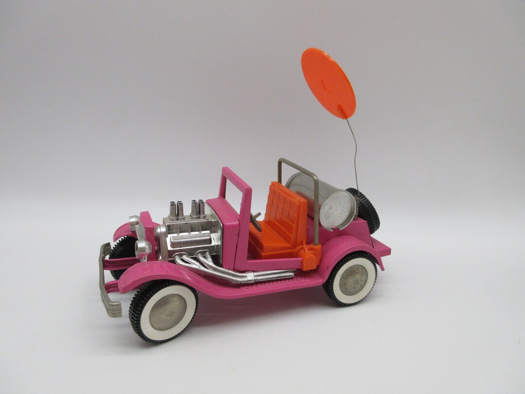 1960's BUDDY L Hot Rod Roadster Sand Drag-n Pink Pressed Steel Diecast ...