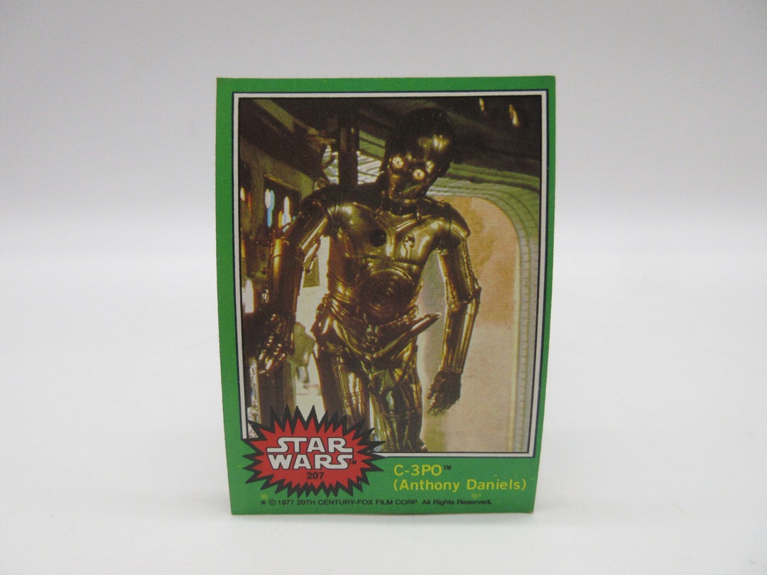 1977 C3PO Error Card #207 - Golden Rod #8 - Anthony Daniels - Star Wars ...
