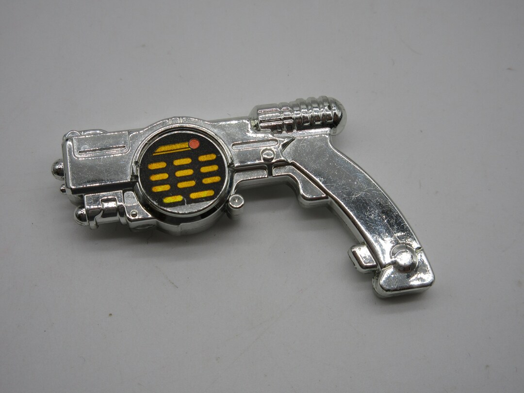 1996 BEETLEGORG Shadowborg Gun - Part Silver Chrome - Mighty Morphin ...