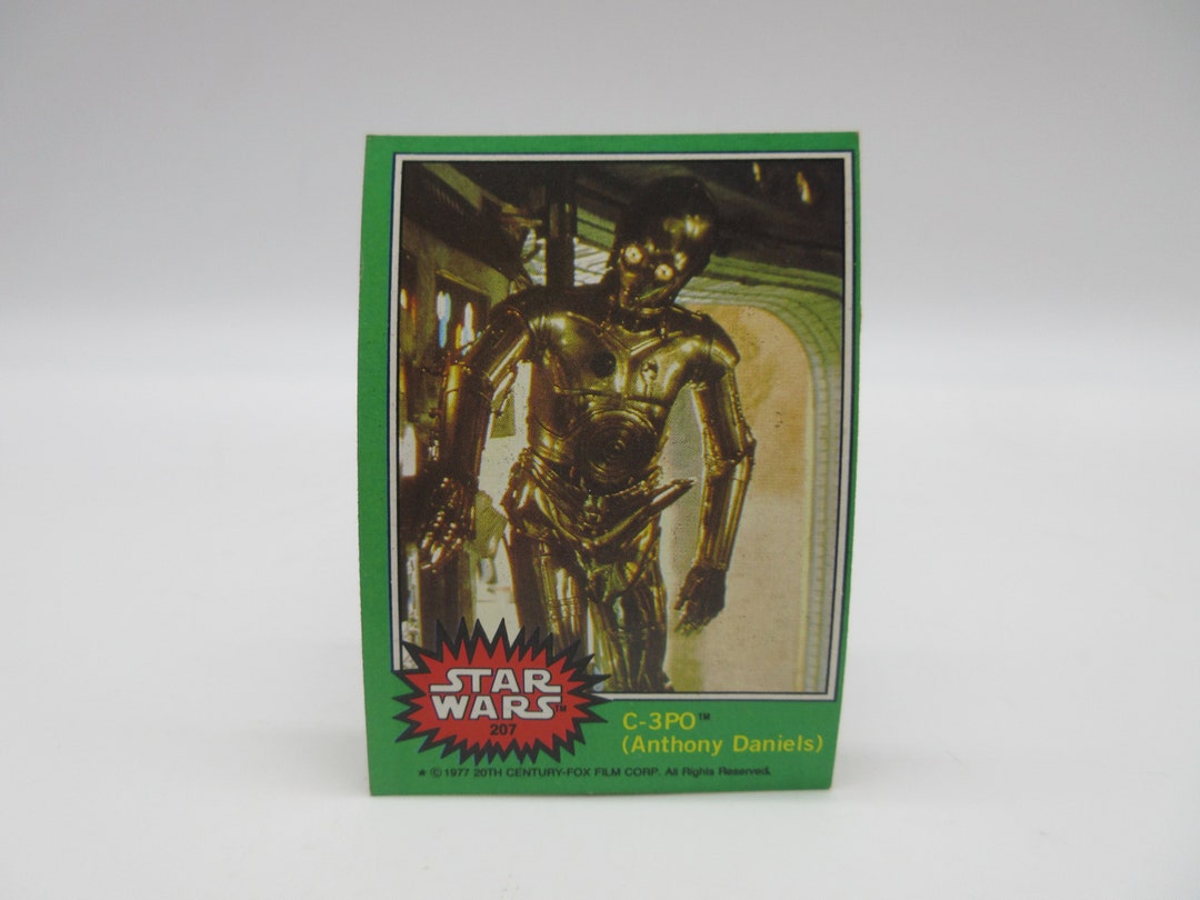 1977 C3PO Error Card #207 - Golden Rod #9 - Anthony Daniels - Star Wars ...