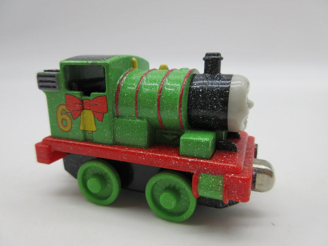 HOLIDAY PERCY Thomas the Tank Engine Die-cast Square Magnet Wooden ...