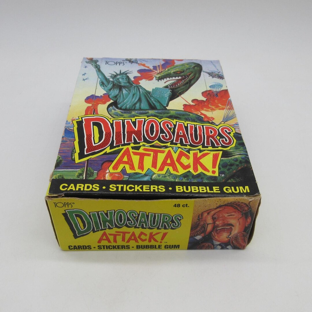 1988 DINOSAURS ATTACK! Wax Box - Complete Set With 48 Packs - Topps ...