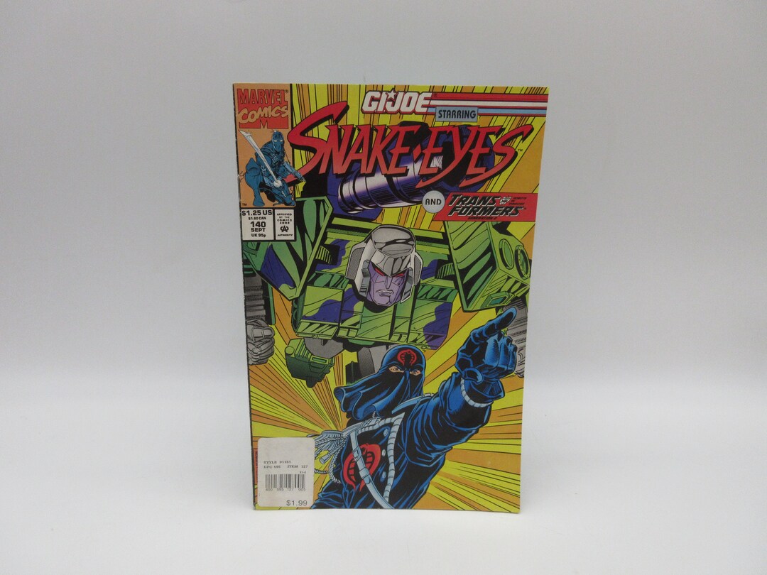 1993 Snake Eyes & Transformers Crossover GI JOE #140 A Real American ...