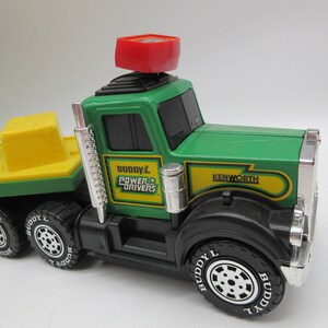 1981 BUDDY L Power Driver Kenworth Truck Trailer Tractor Pressed Steel ...