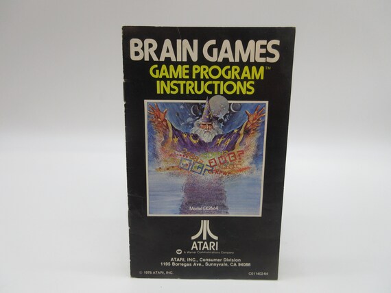 1978 BRAIN GAMES Program Instructions Atari Coleco - Etsy