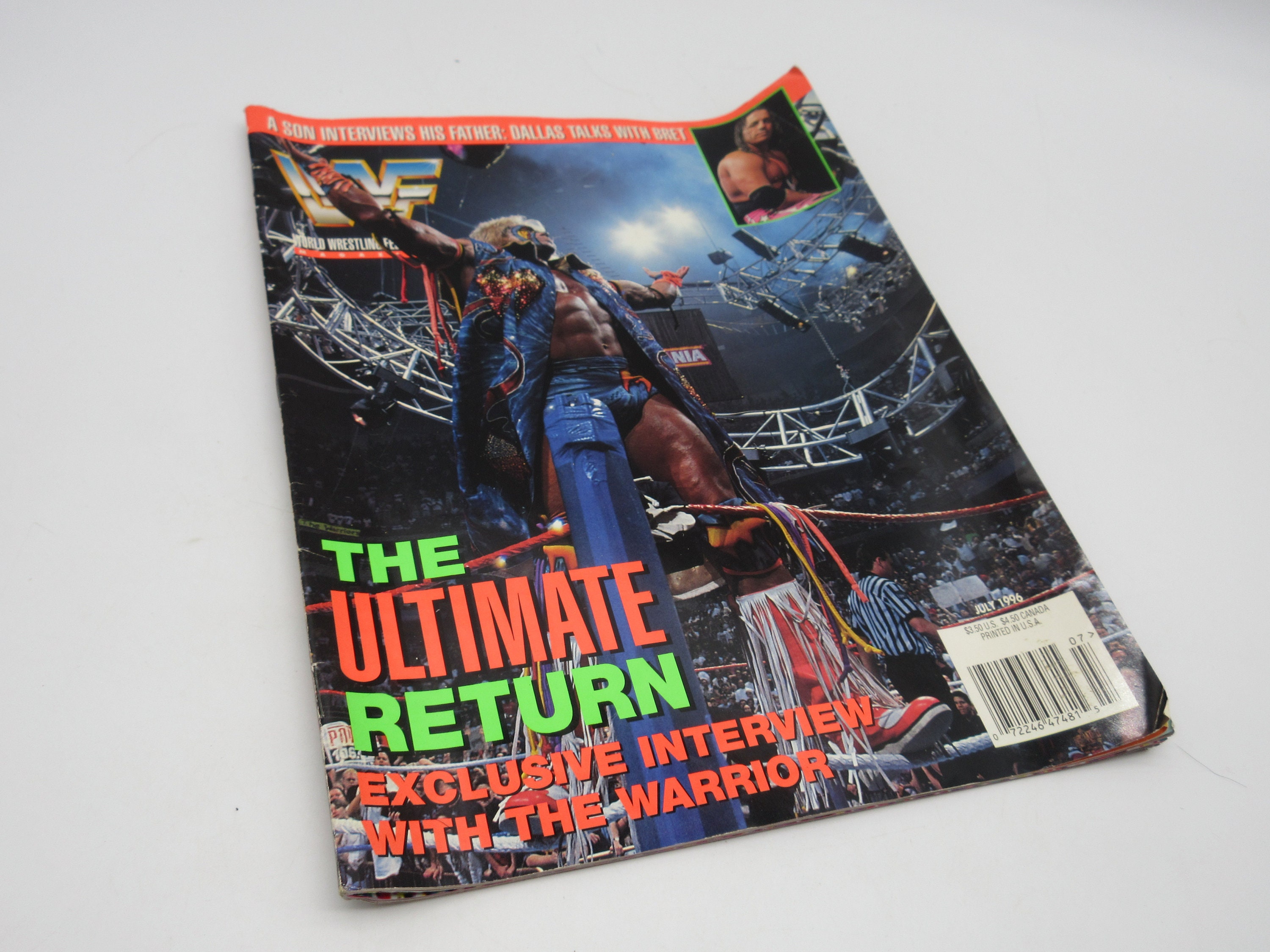 1996 WWF July Magazine the Ultimate Warrior Returns hasbro - Etsy