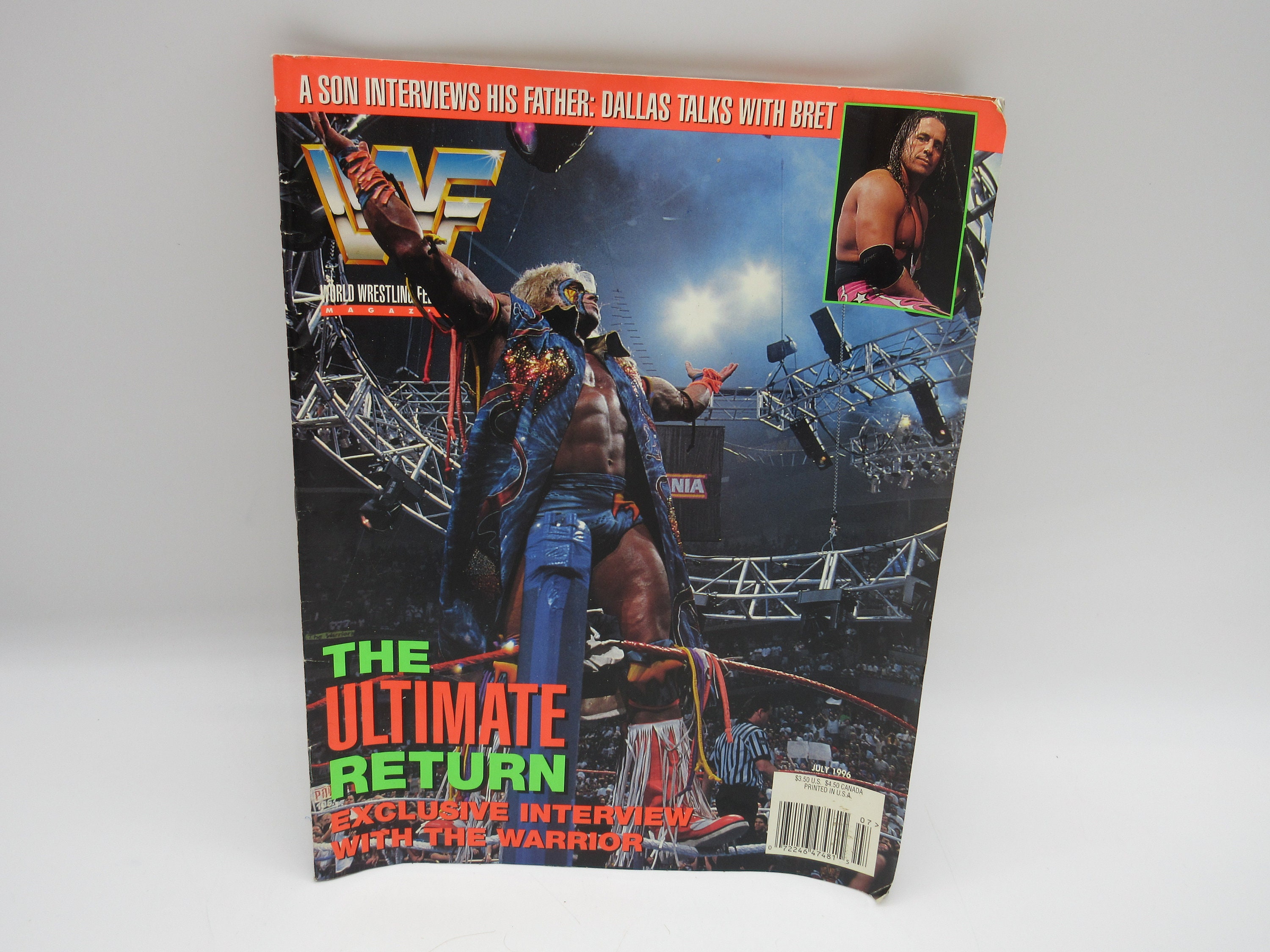 1996 WWF July Magazine the Ultimate Warrior Returns hasbro - Etsy