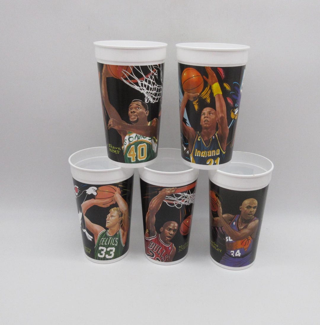 1997 Michael Jordan Complete Set of 5 Cups Basketball Mcdonalds Cup ...