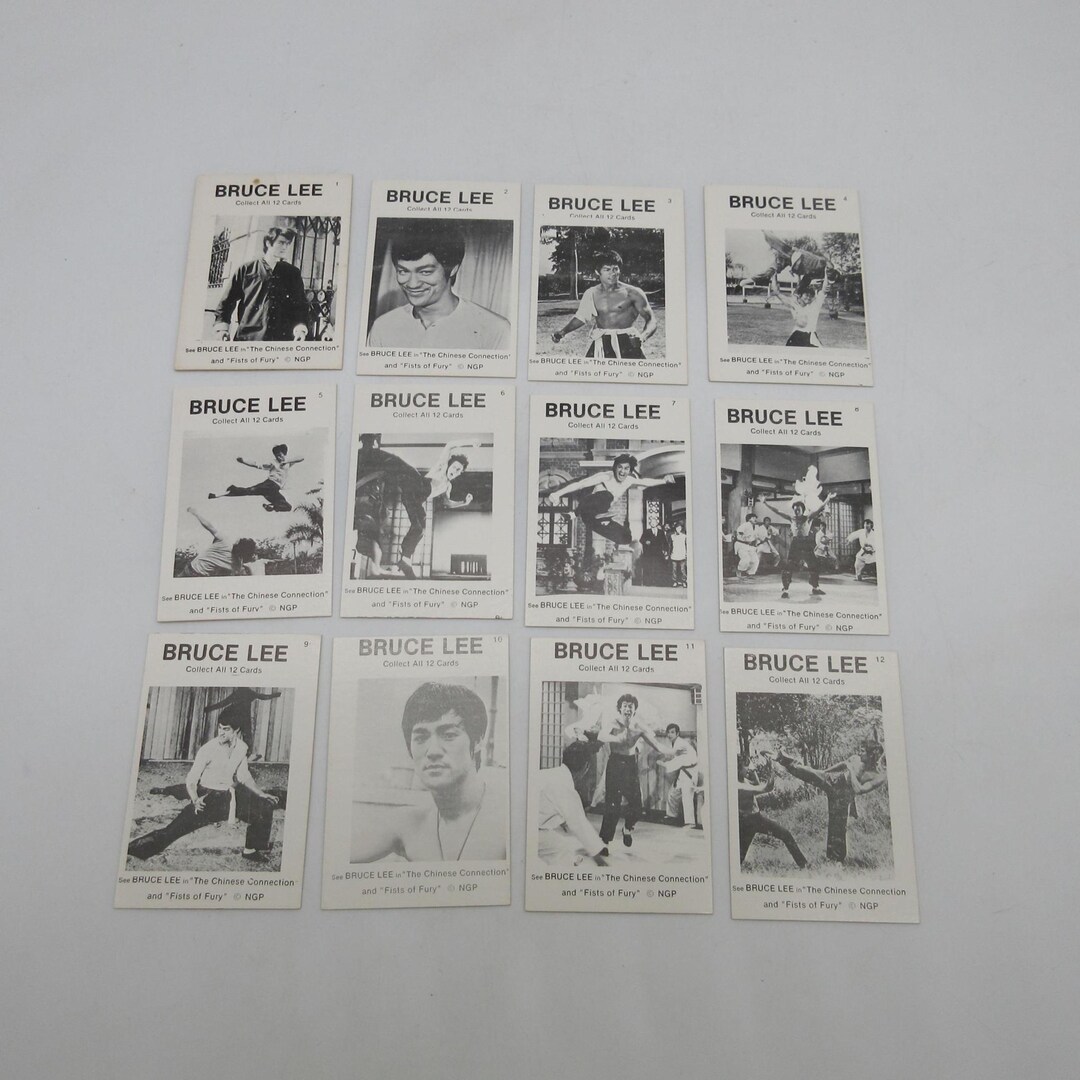 1970's BRUCE LEE Fists of Fury - Complete Set 12 Cards - Chinese ...