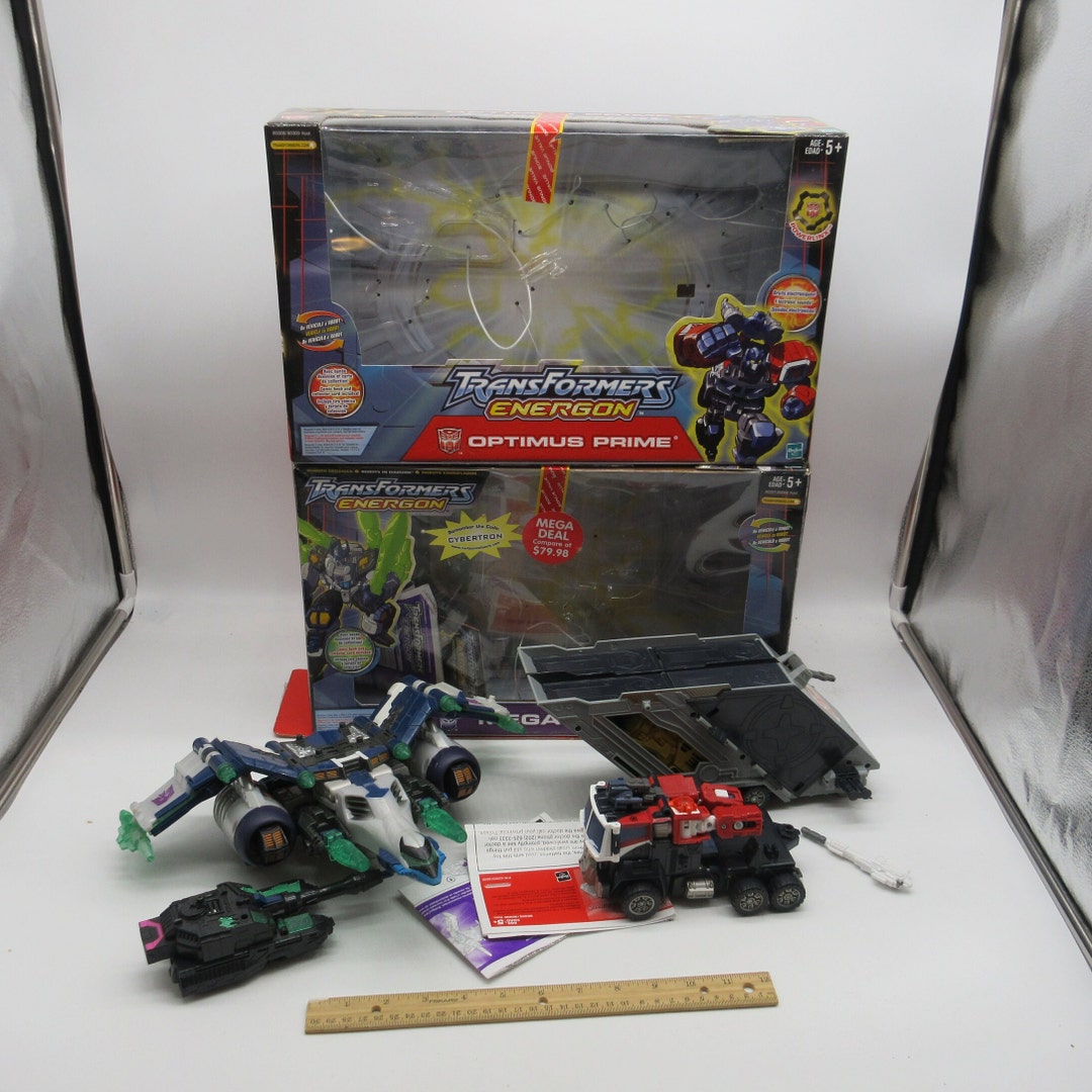 2003 *rare* MEGATRON & OPTIMUS PRIME Energon Supreme Leaders - Complete ...