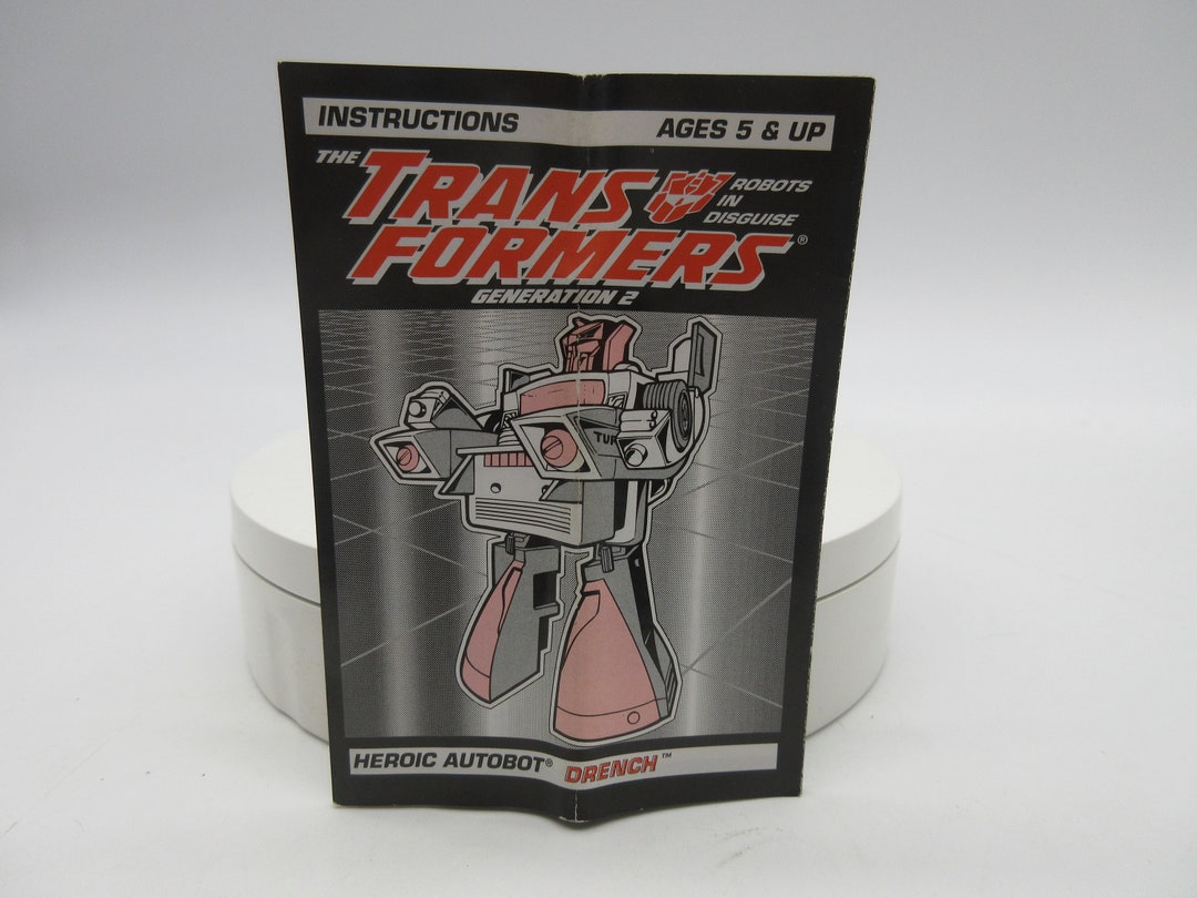 1993 G2 DRENCH Instructions G1 Transformers Action Figure hasbro ...