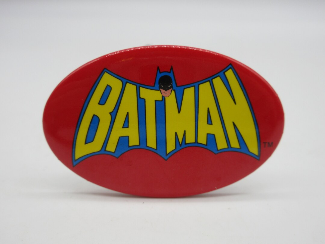 1977 BATMAN Pinback Pin Marvel Mego Action Figure Doll Super Hero ...