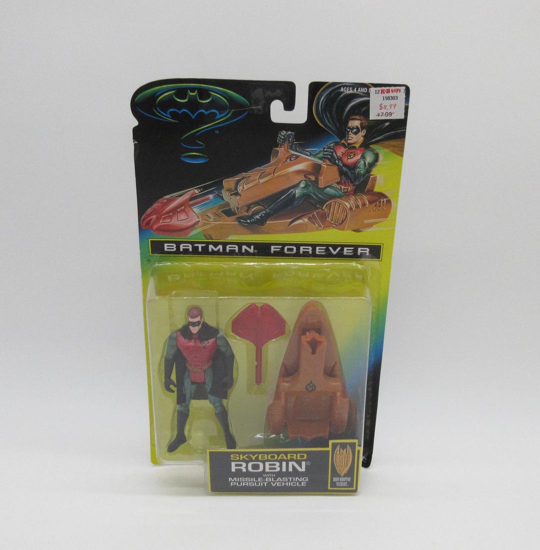 1996 ROBIN W/ Skyboard Batman Forever Kenner New Sealed MOC Super ...