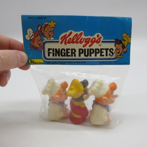 1984 error RICE KRISPIES Finger Puppets Snap Crackle Pop Kellog's ...