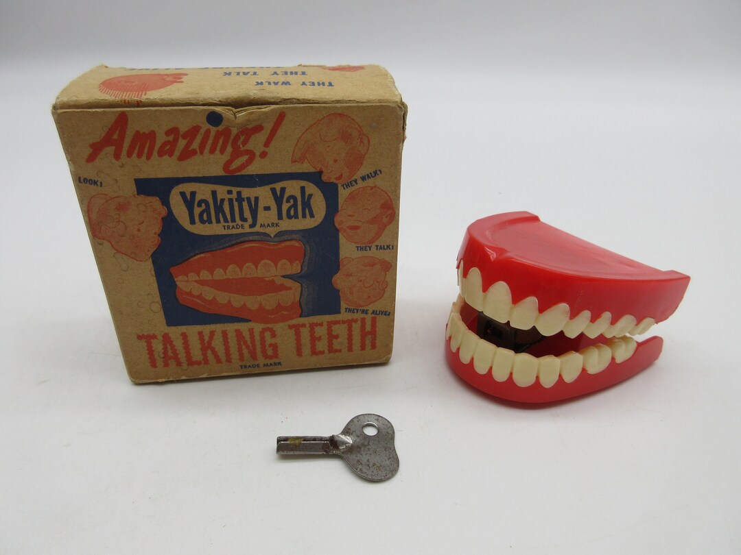 1949 Yakity Yak Talking Teeth W/ Box Original Key Works - Etsy