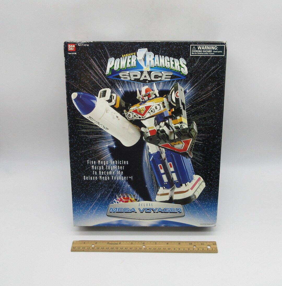 1997 Deluxe Mega Voyager in Box Mighty Morphin Power Rangers MMPR ...