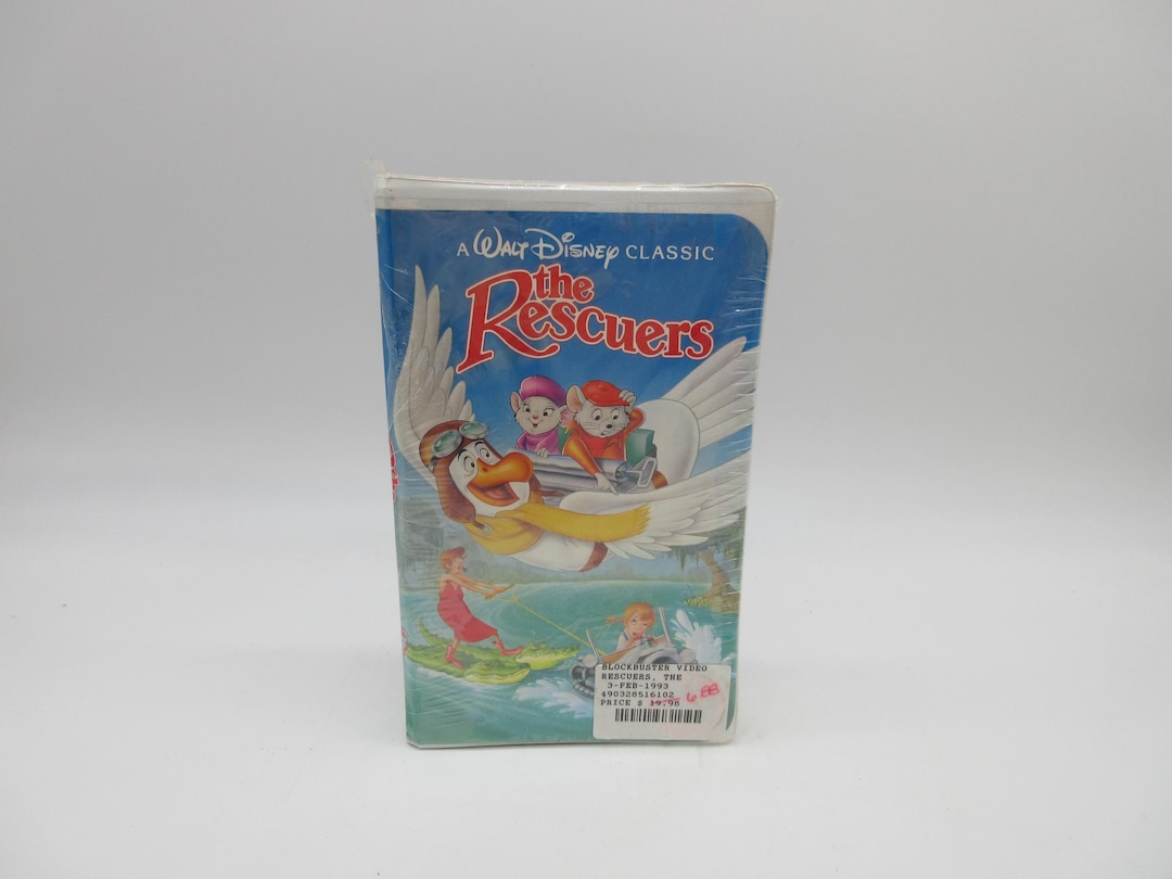 1992 THE RESCUERS VHS - Sealed With Blockbuster Sticker - Video ...