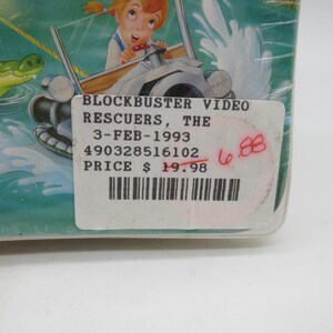 1992 THE RESCUERS VHS - Sealed With Blockbuster Sticker - Video ...