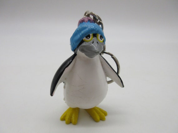 1987 SEAWORLD KEYCHAIN Penguin - Vintage DISNEY Toy - Gem