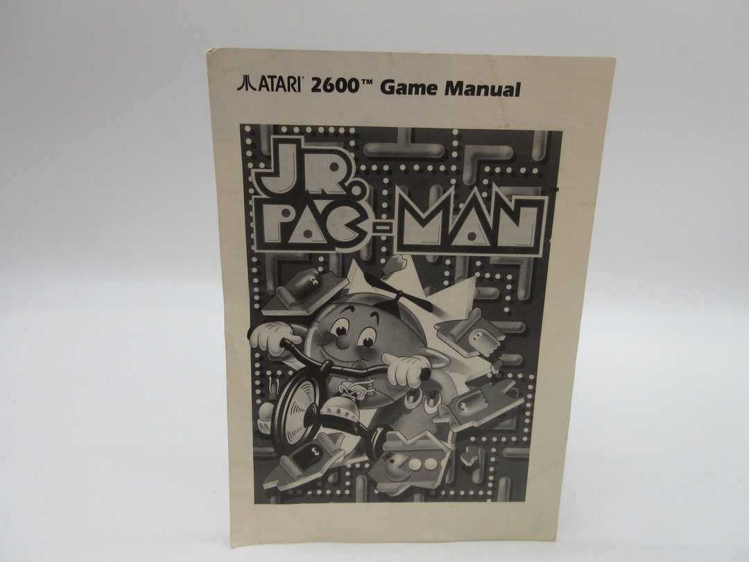 1986 Jr. Pac-man Instructions Atari Coleco Colecovision Video Game 2600 ...