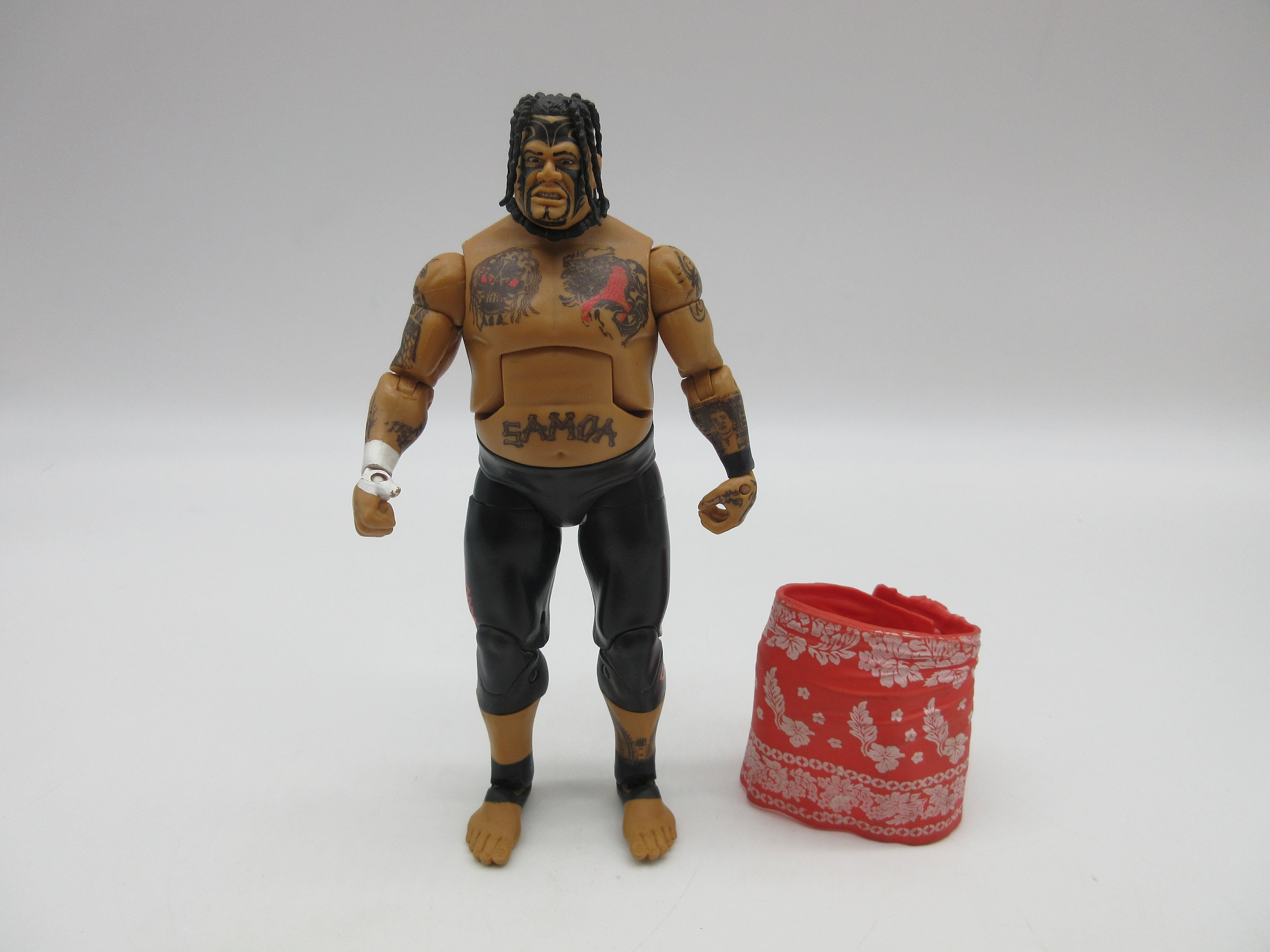 WWE Umaga Samoa Bulldozer Joe Elite 40 Wrestlers Figure Wwf WwE WcW Jakks Pacific Mattel Elite Basic