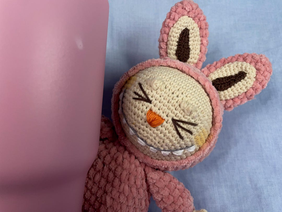 100% Handmade Crochet Labubu Toy – Cute Knitted Plush Doll – Kawaii ...
