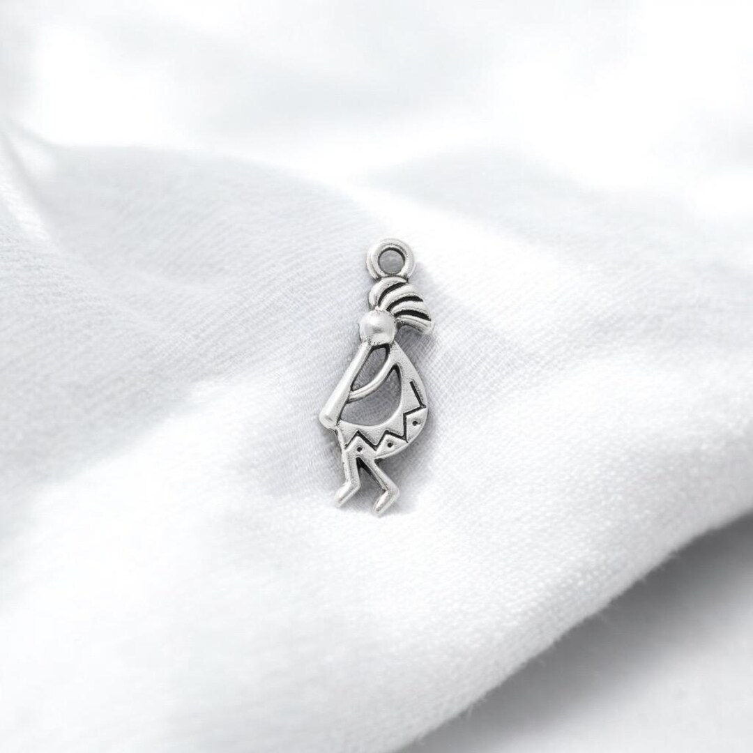 10- Antique Silver Pewter Kokopelli Charms 24mm Native American ...