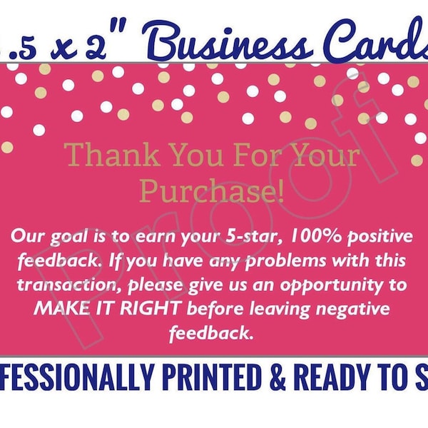 Package Insert - Etsy