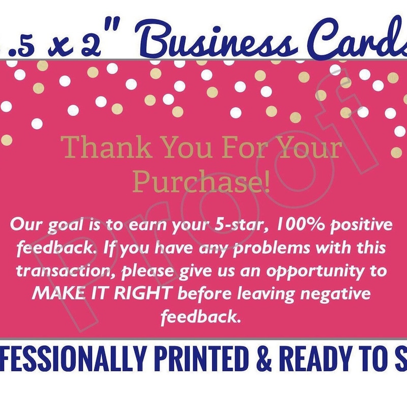 Package Insert - Etsy