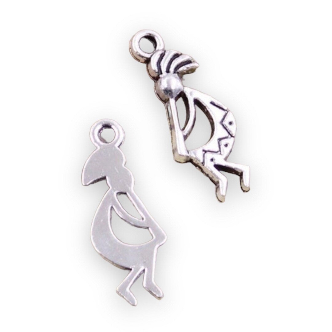 10pc- 24x9mm Antique Silver Pewter Kokopelli Charms Native American ...