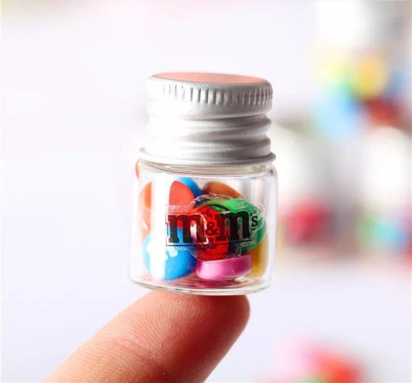 1:12 Miniature Glass M&M Bottles 3D Resin Candy Jars Small - Etsy