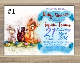 Bambi invitation | Etsy