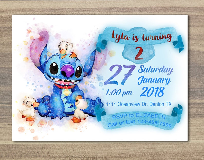 Lilo And Stitch Birthday Party Invitations Lilo Stitch Party