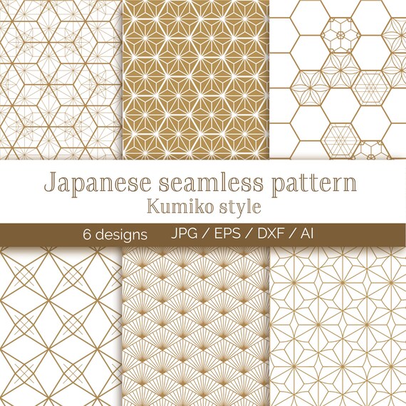 Japanese Pattern Digital Pack Seamless Jpg/dxf/eps/ai . | Etsy