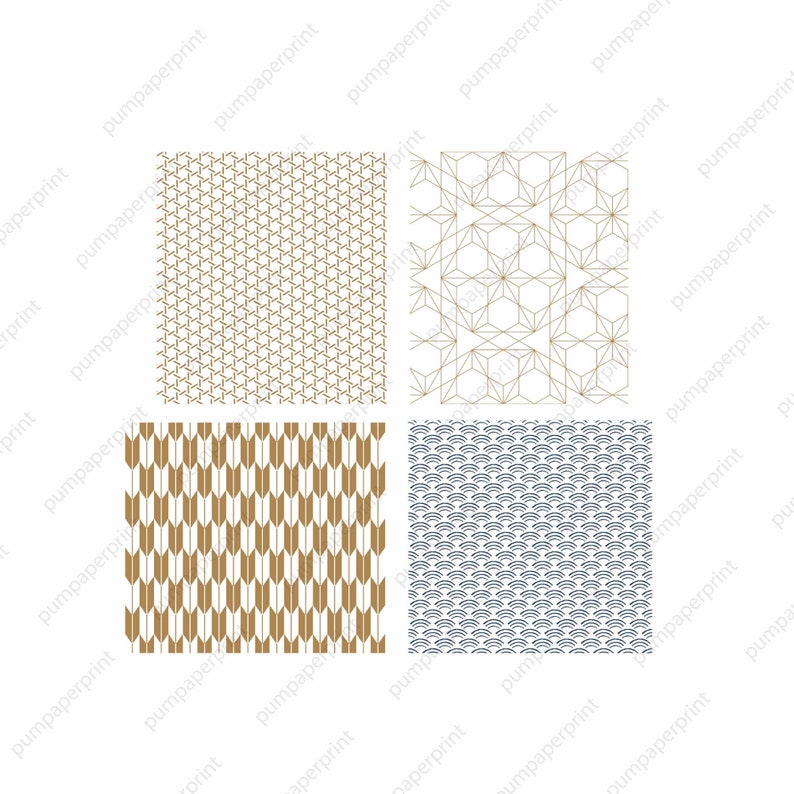 Japanese Pattern 10 Designs Pack Seamless Jpg/dxf/eps/pdf . Traditional ...