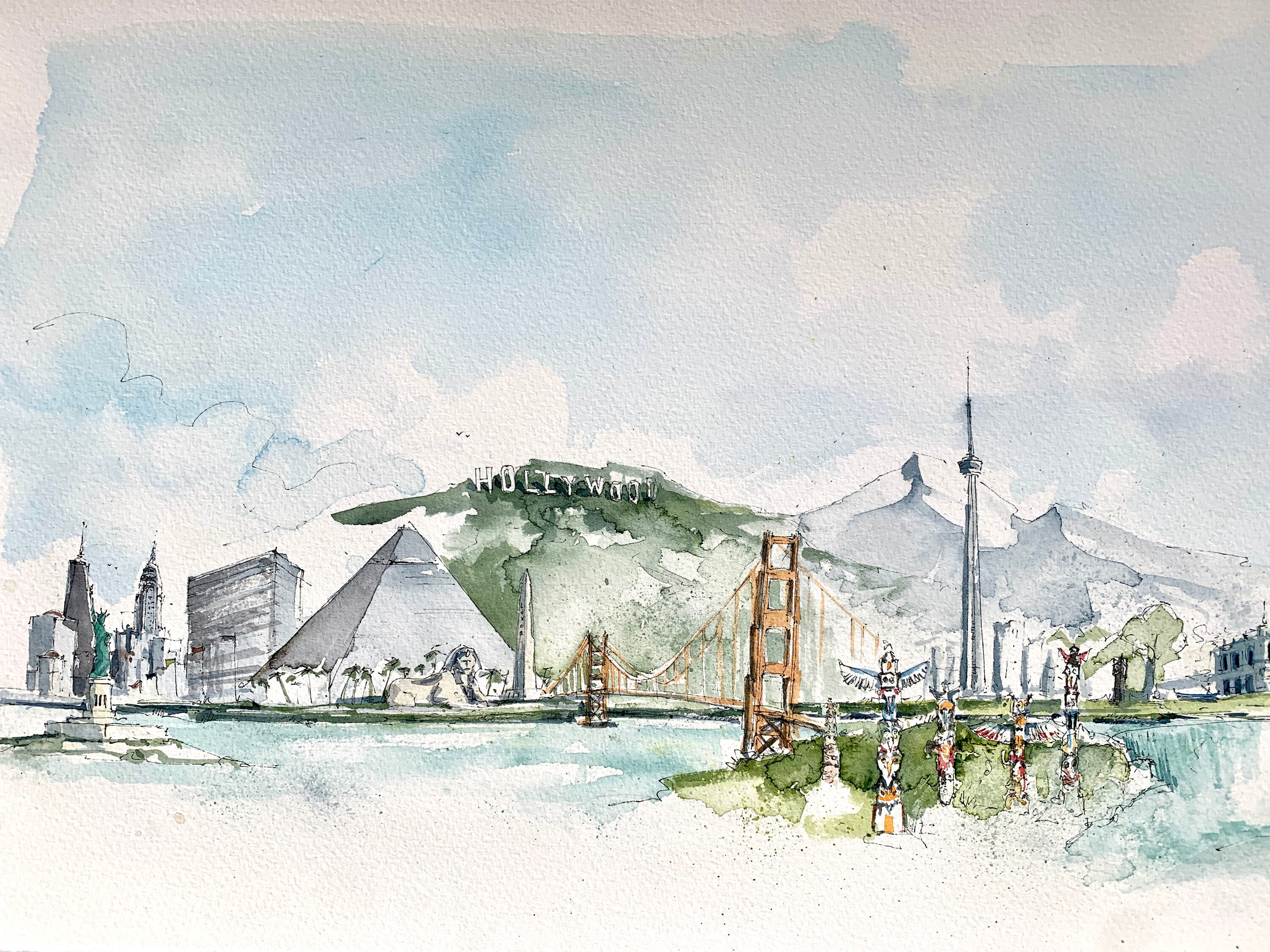 Life Story, Personalised Illustration, Custom Watercolour Painting of ...