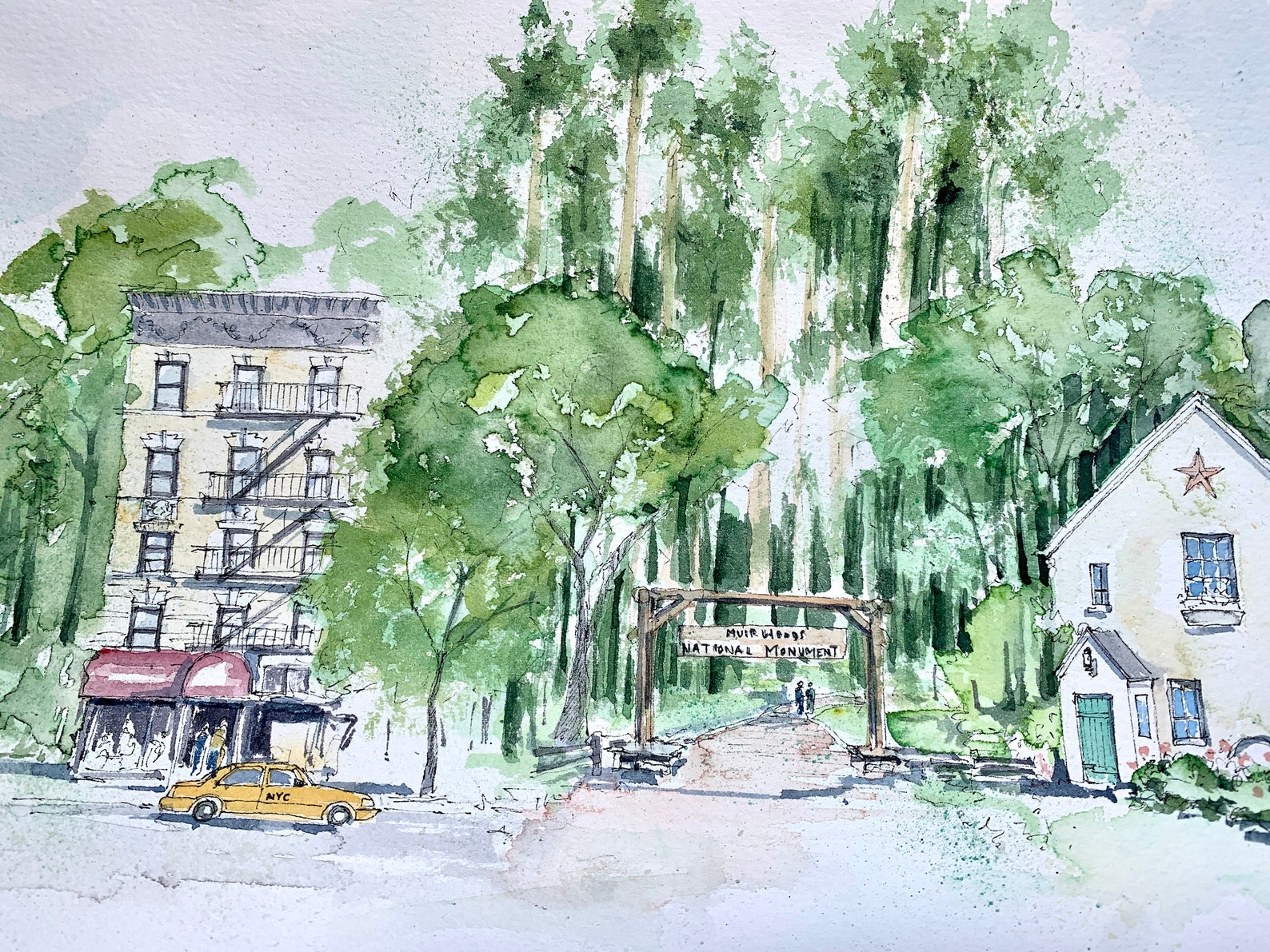 Life Story, Personalised Illustration, Custom Watercolour Painting of ...