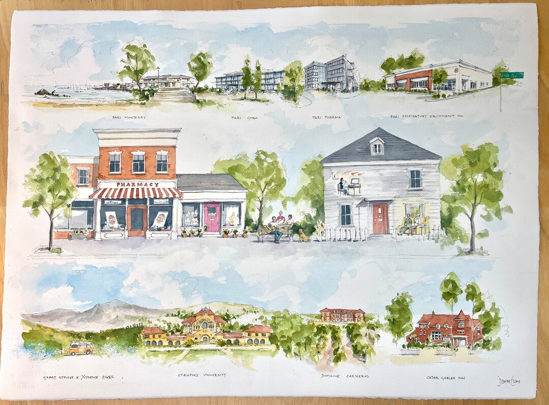 Life Story, Personalised Illustration, Custom Watercolour Painting of ...