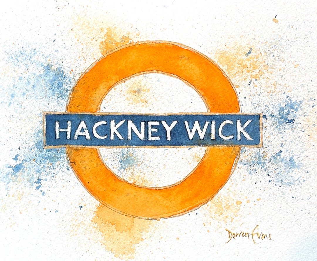 Hackney Wick Sign in Watercolour - PRINT - Etsy