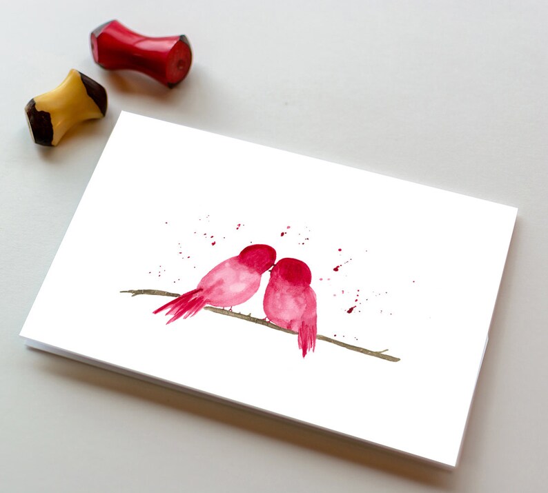 Custom Watercolor Birds Cards Variety Set, Watercolor Bird Note Cards ...