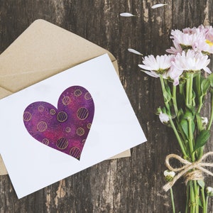 Watercolor Heart Cards, Watercolor Love Cards, Watercolor Heart ...