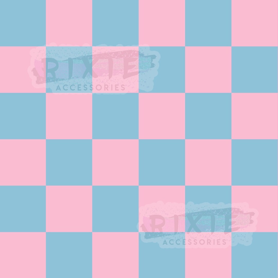 Pink Blue Checkered Seamless. Carnival Cotton Candy Star Coordinate ...