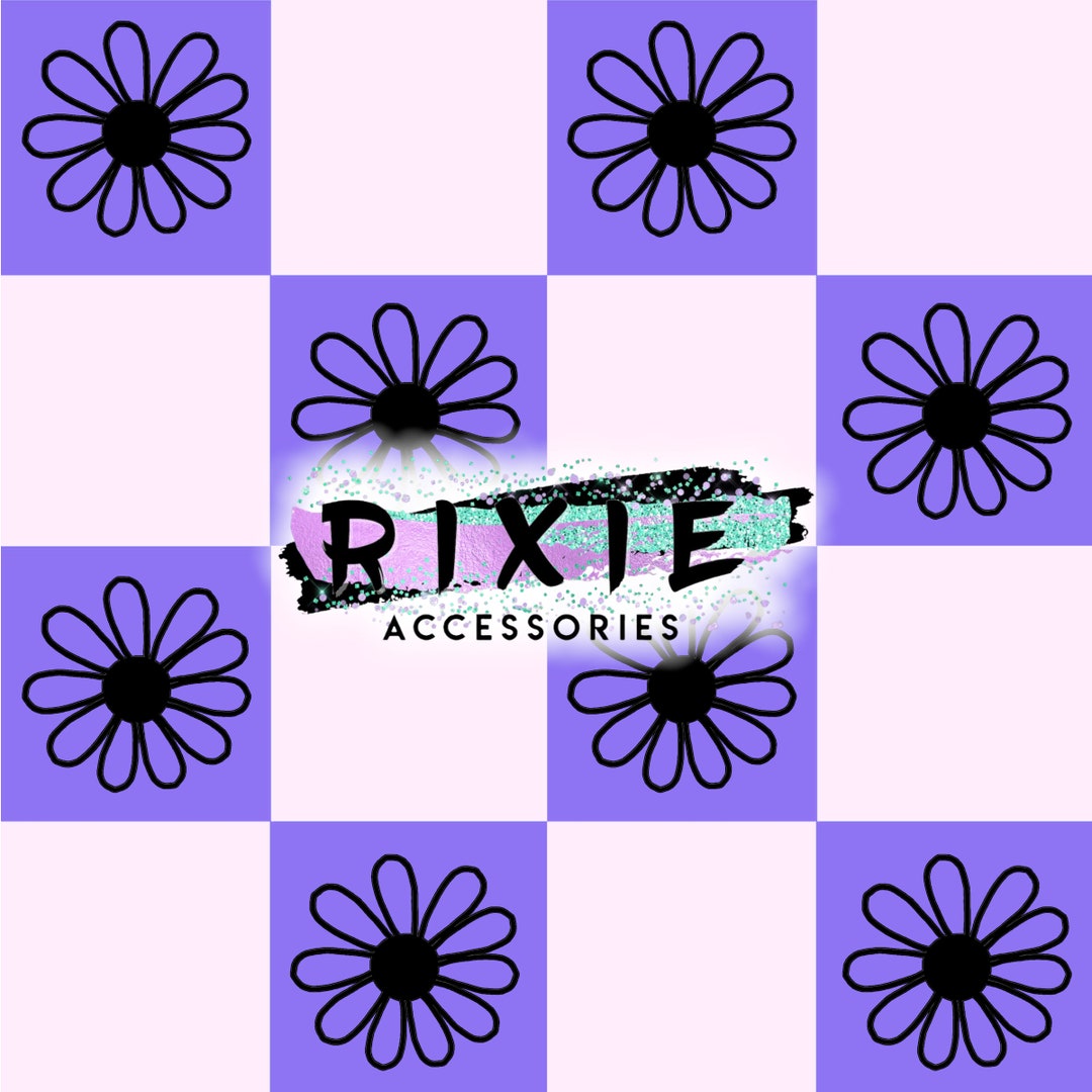 Seamless Designs. Neon Purple Checkerboard Floral Seamless. Seamless ...