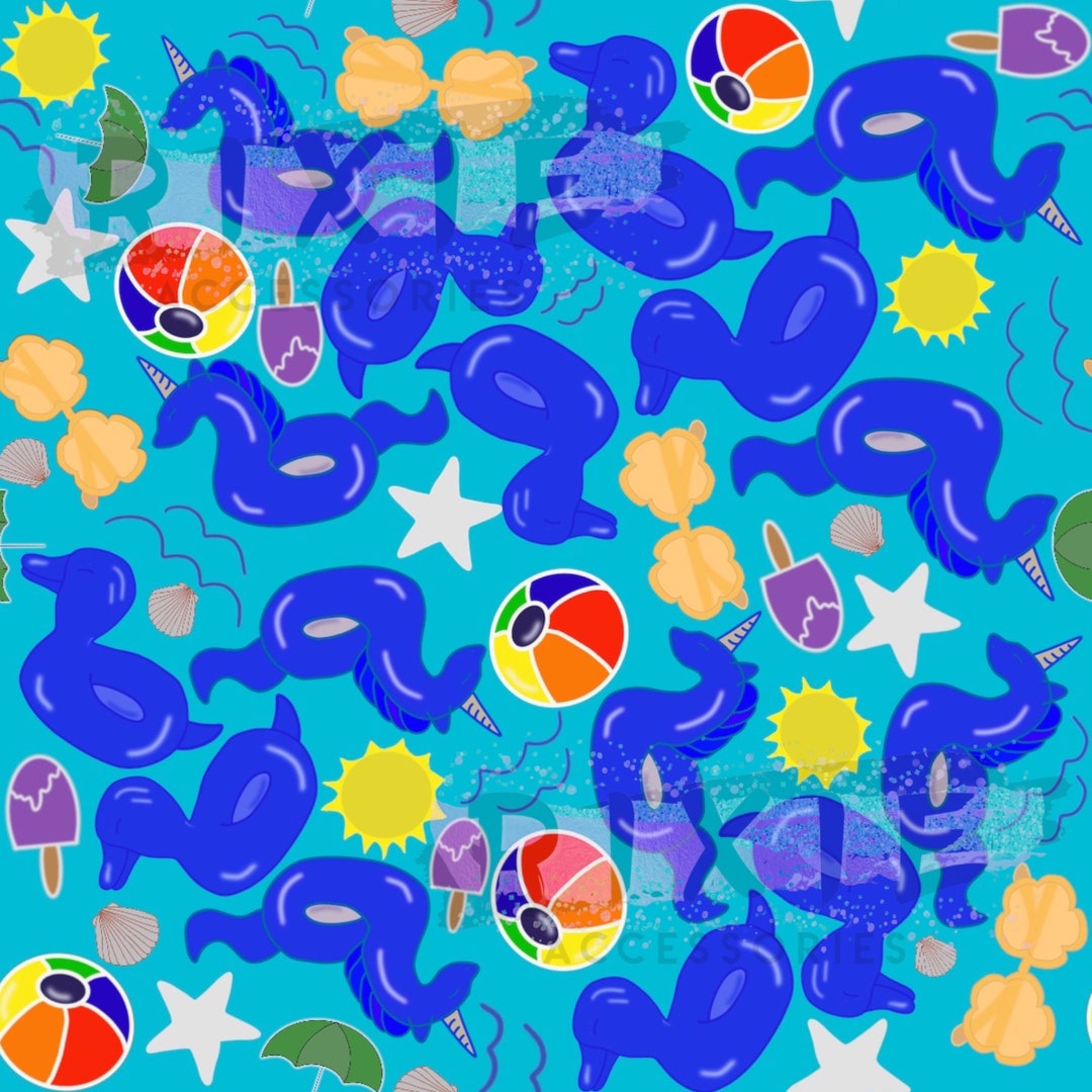 Seamless Files. Neon Summer Pool Tube Seamless Files. Flamingo Floatie ...