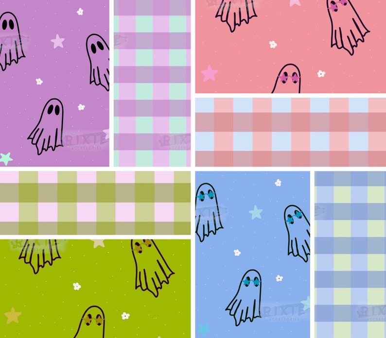 Seamless Files. Boho Ghost Seamless Files. Boho Gingham Seamless File ...